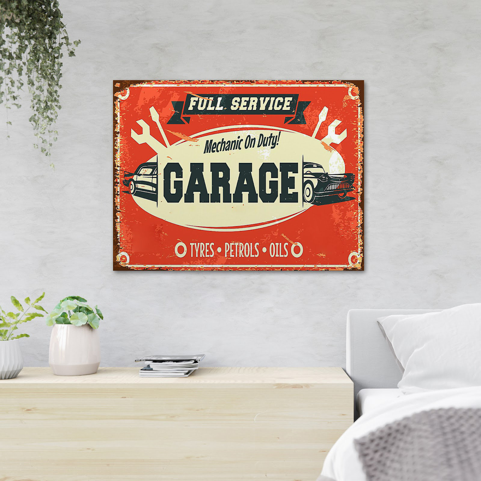 Trinx Car And Tools - Full Service Mechanic On Duty - 1 Piece Rectangle ...