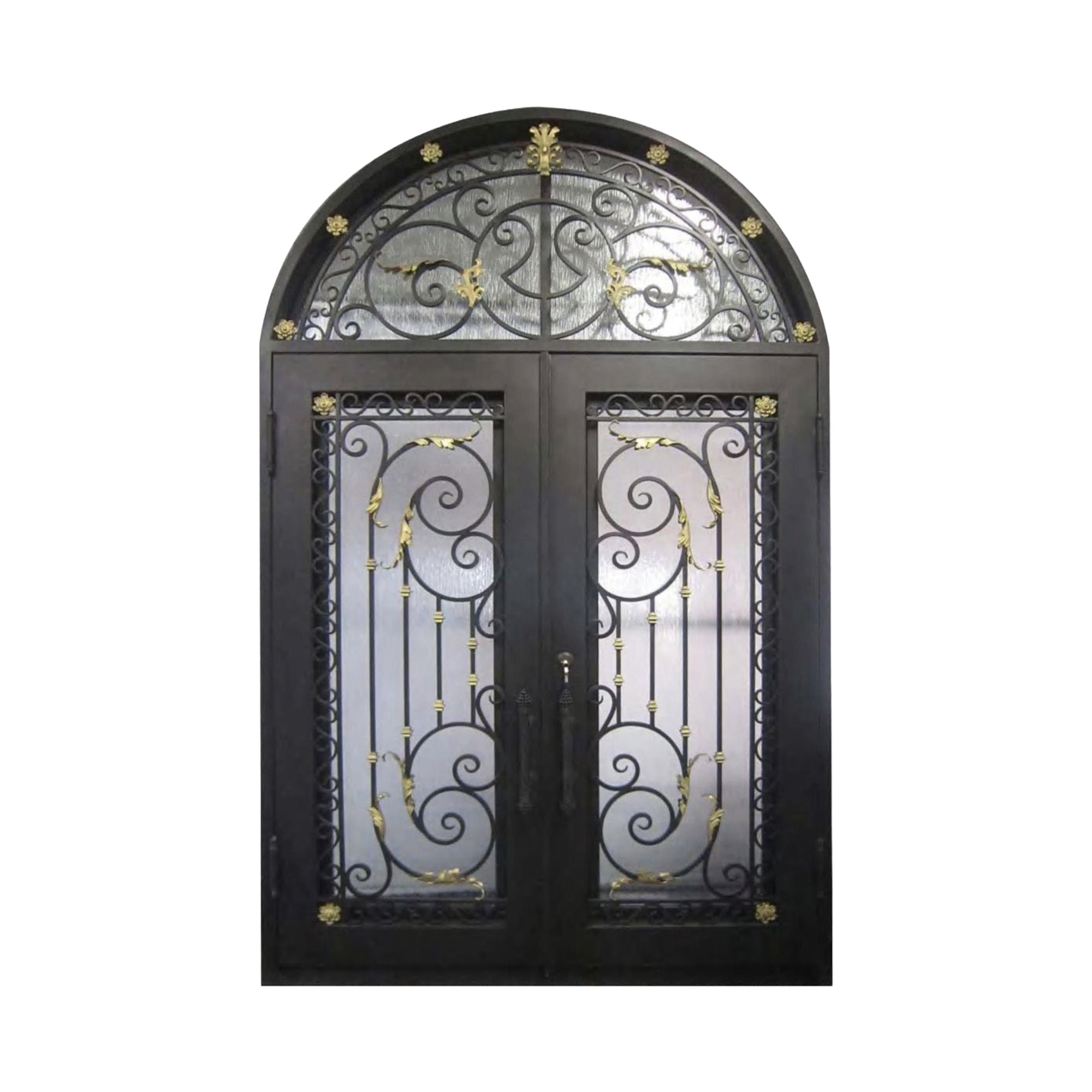 Nationwide Iron Works Gilded Vine Archway Iron Door | Wayfair