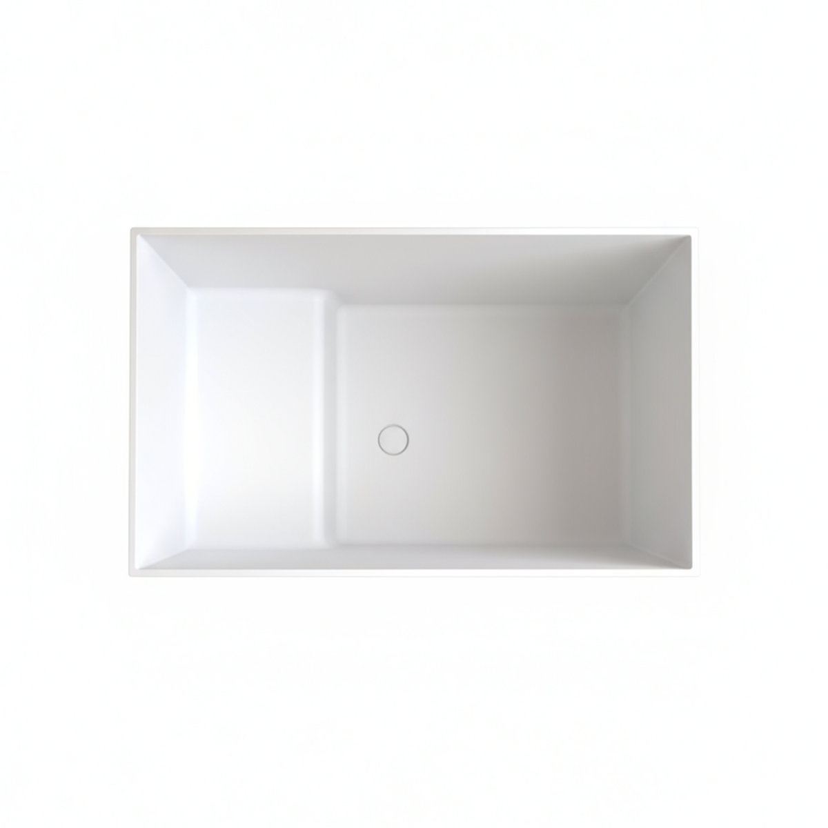 Pensen 47'' x 27.56'' Freestanding Soaking Solid Surface Bathtub ...