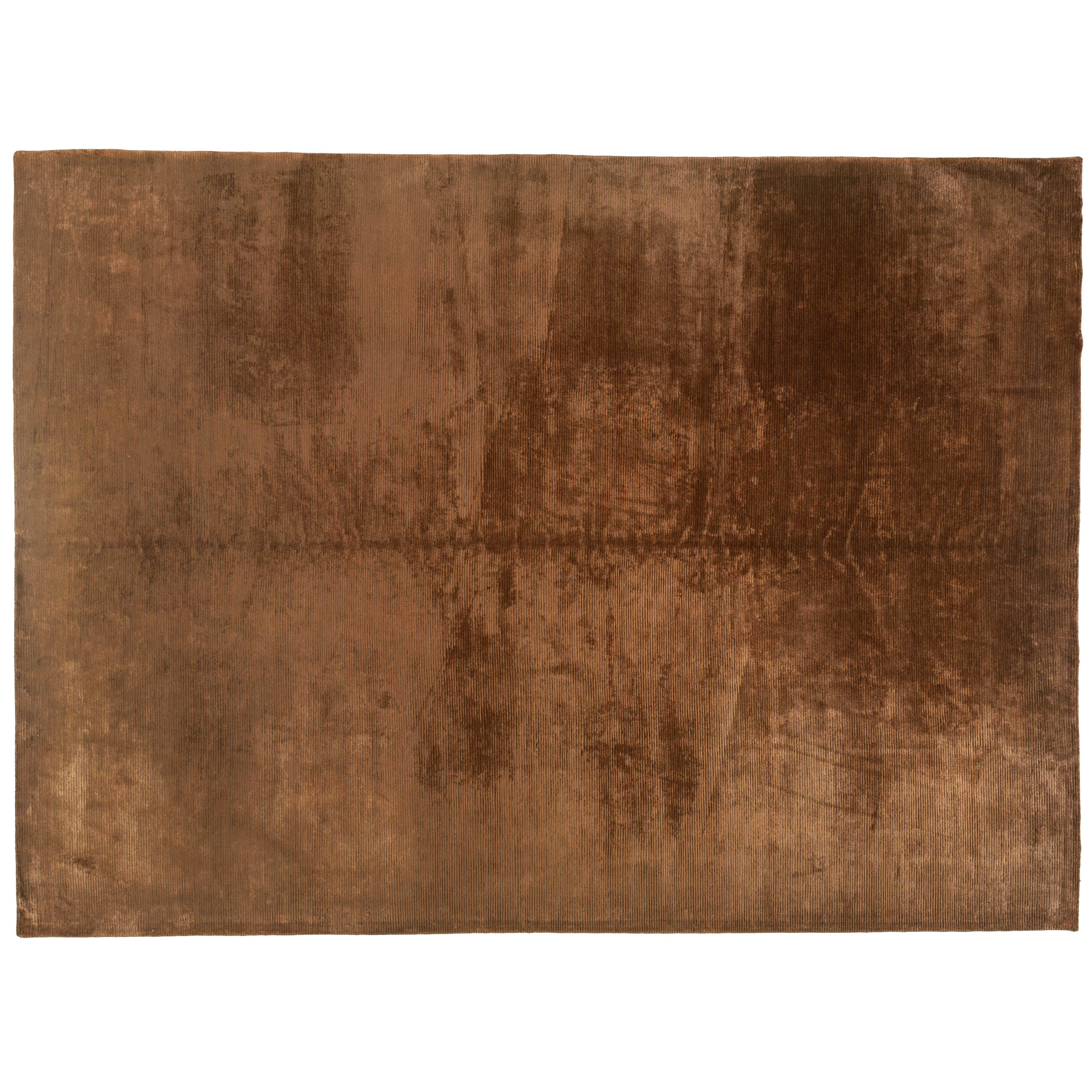 Aga John Oriental Rugs One-of-a-Kind Hand-Knotted Caramel Brown 10' x ...