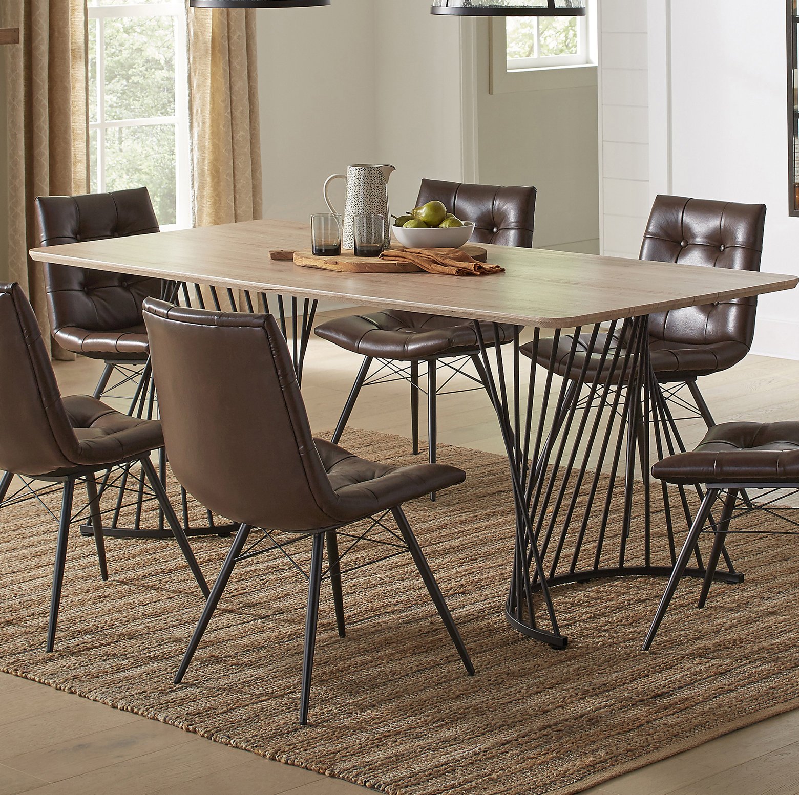 17 Stories Altus Metal Base Dining Table | Wayfair