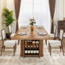 Ebern Designs Dining Table with Storage Shelves | Wayfair