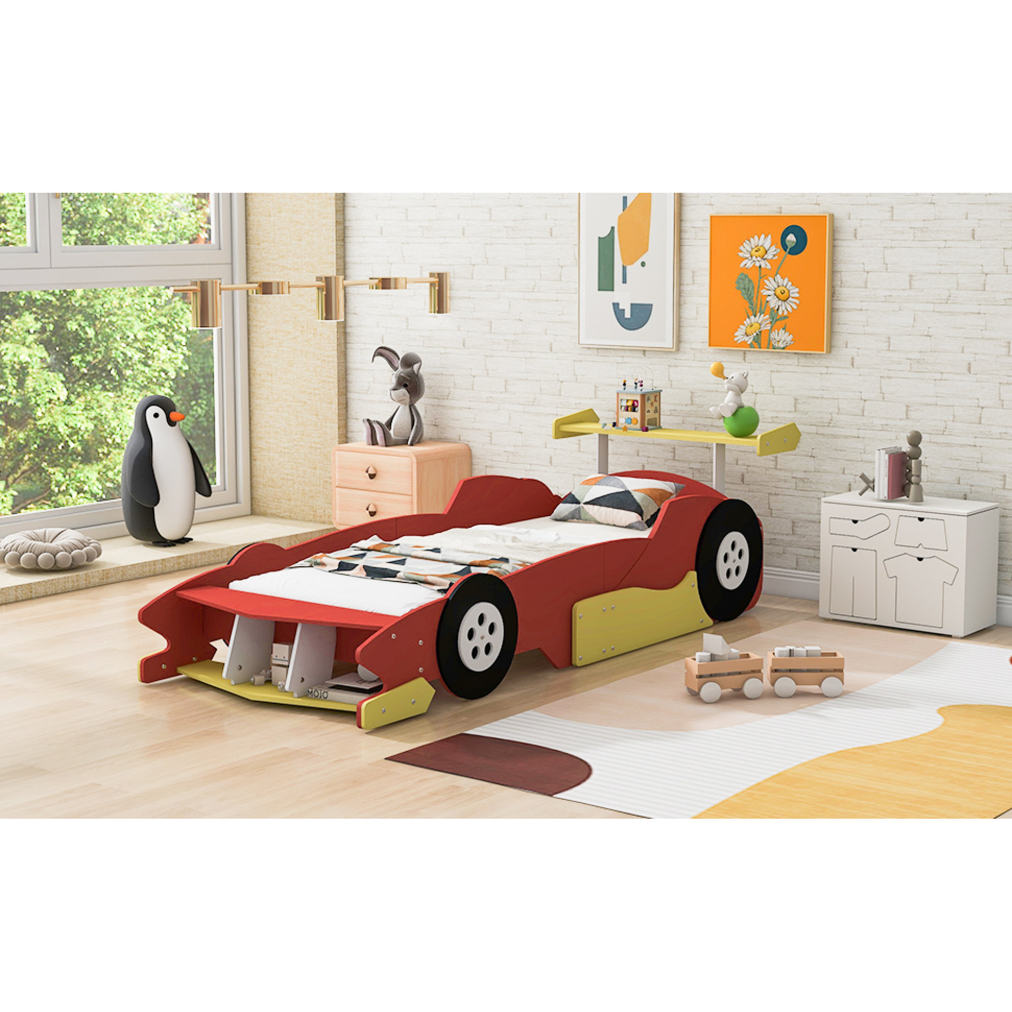 Zoomie Kids Comfort And Safety | High-quality Plywood | Race Car Style ...