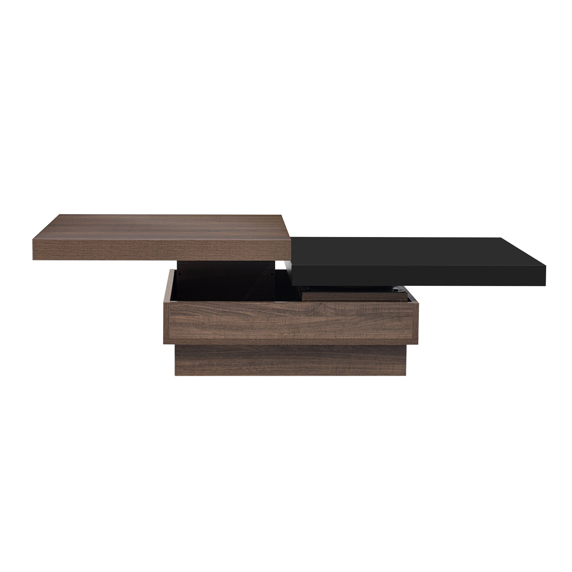 Latitude Run® Rotatable Top Coffee Table, Modern Square Coffee Table ...