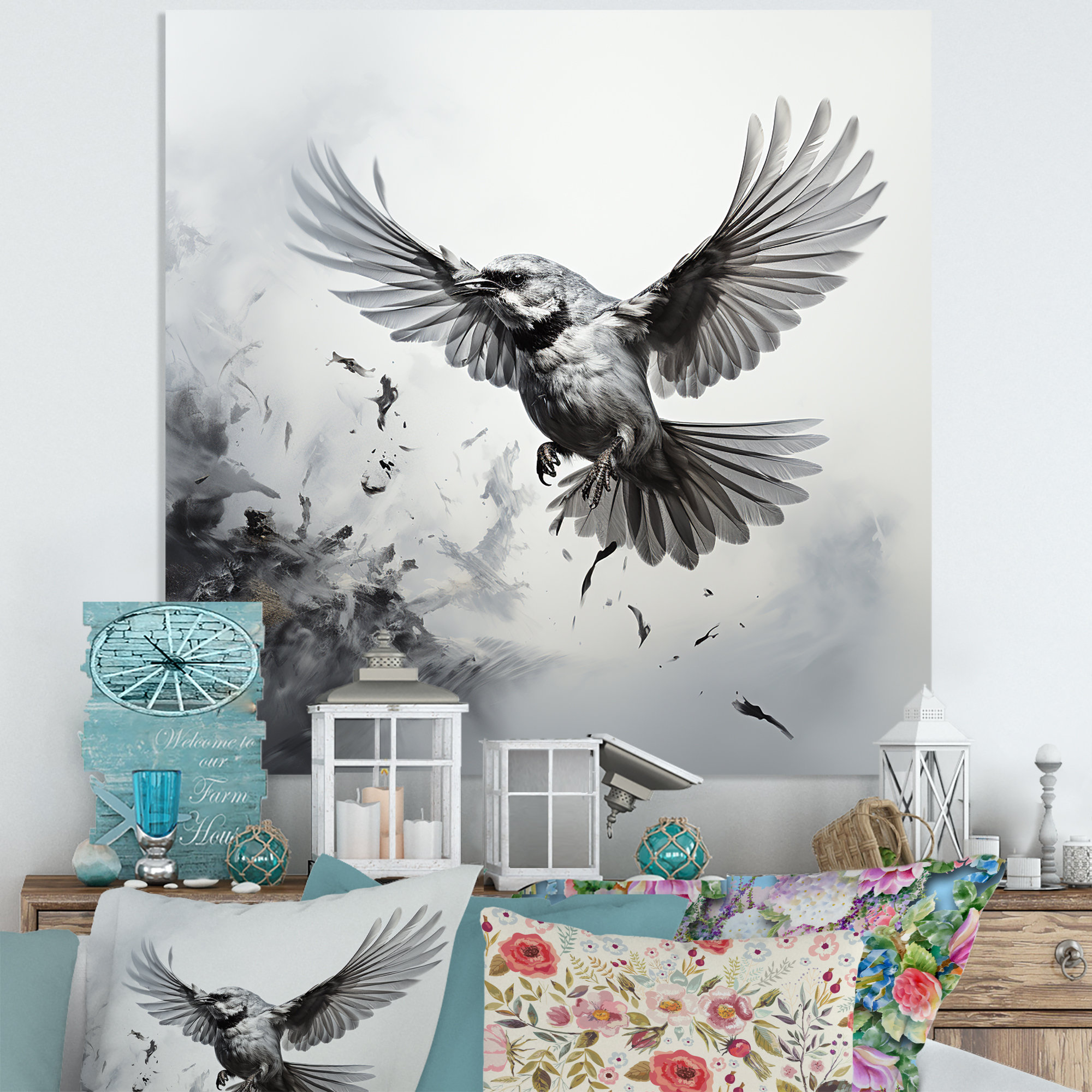 Lark Manor™ Graphite Realism The Wild Bird - Bird Metal Wall Art | Wayfair