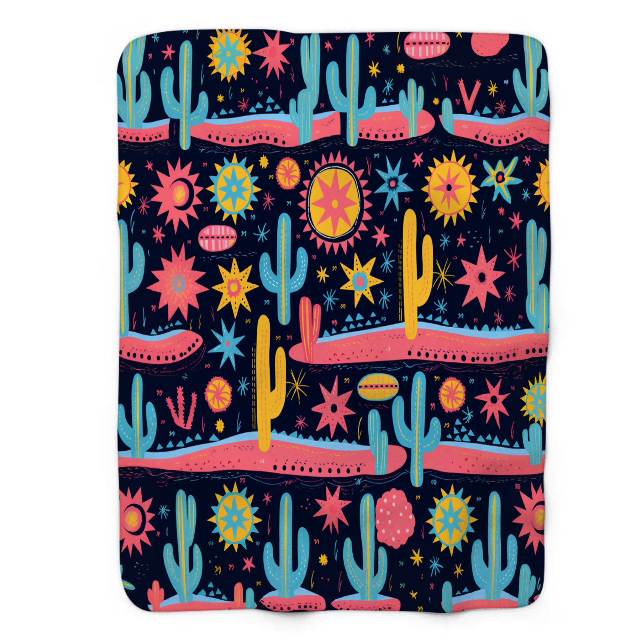 MentionedYou Bright Western Themes - 1 Piece Premium Sherpa Blanket ...