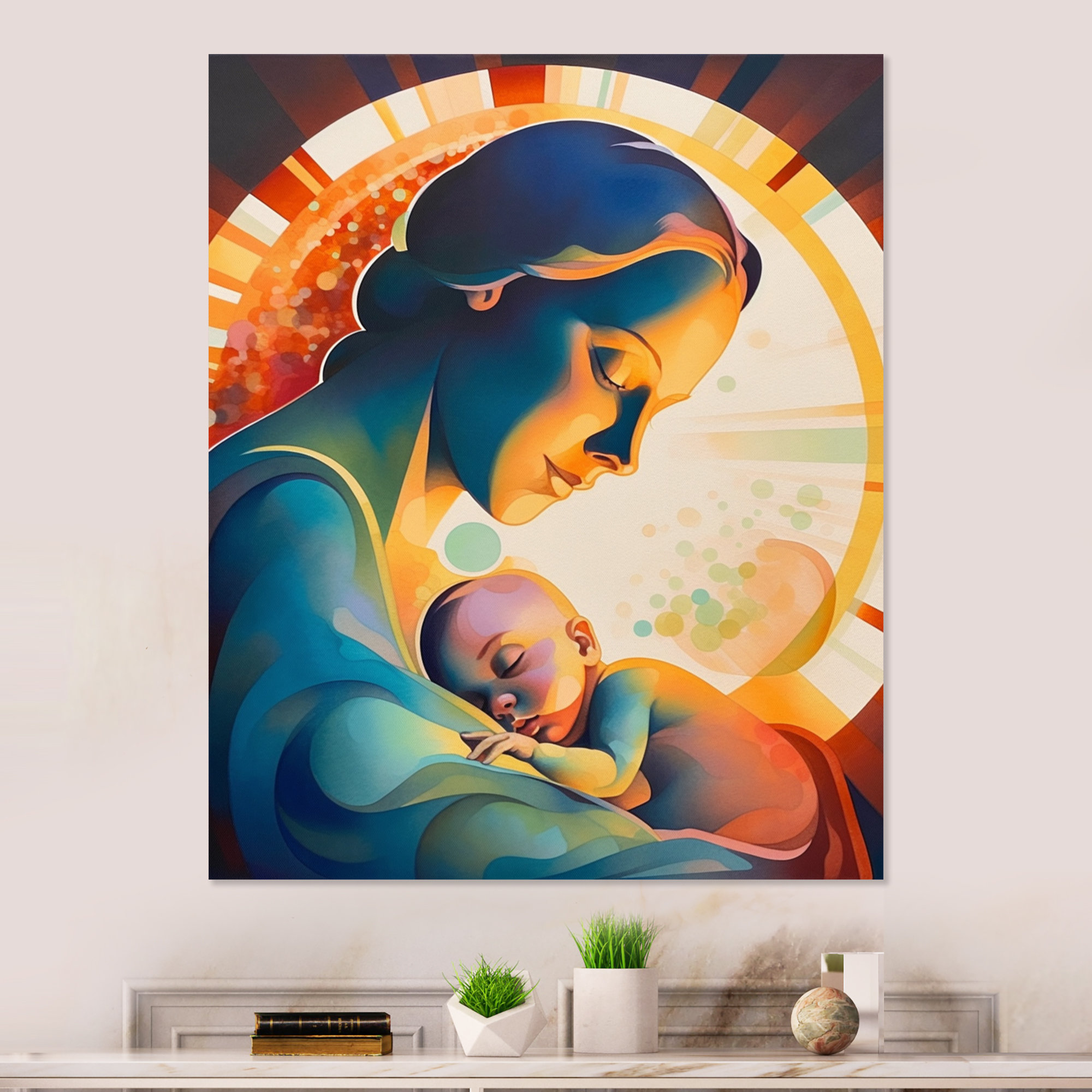 Red Barrel Studio Guardian Angel Embracing The Baby IV - Religious ...