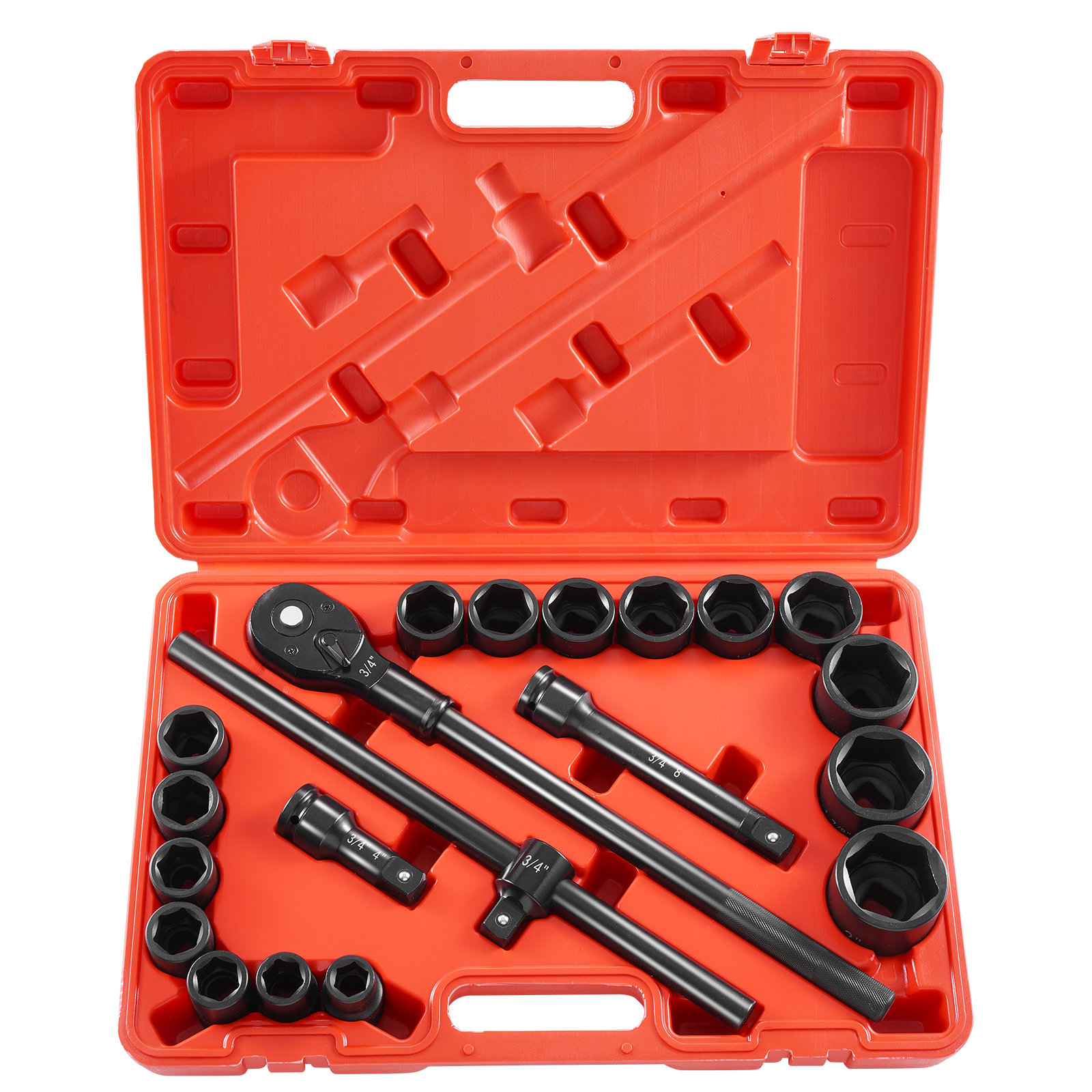17 Stories Impact Socket Set Impact Sockets 3/4 Inches 21 Piece 3/4 ...