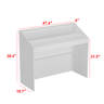 Ebern Designs Modern White Reception Desk With Raised Countertop ...