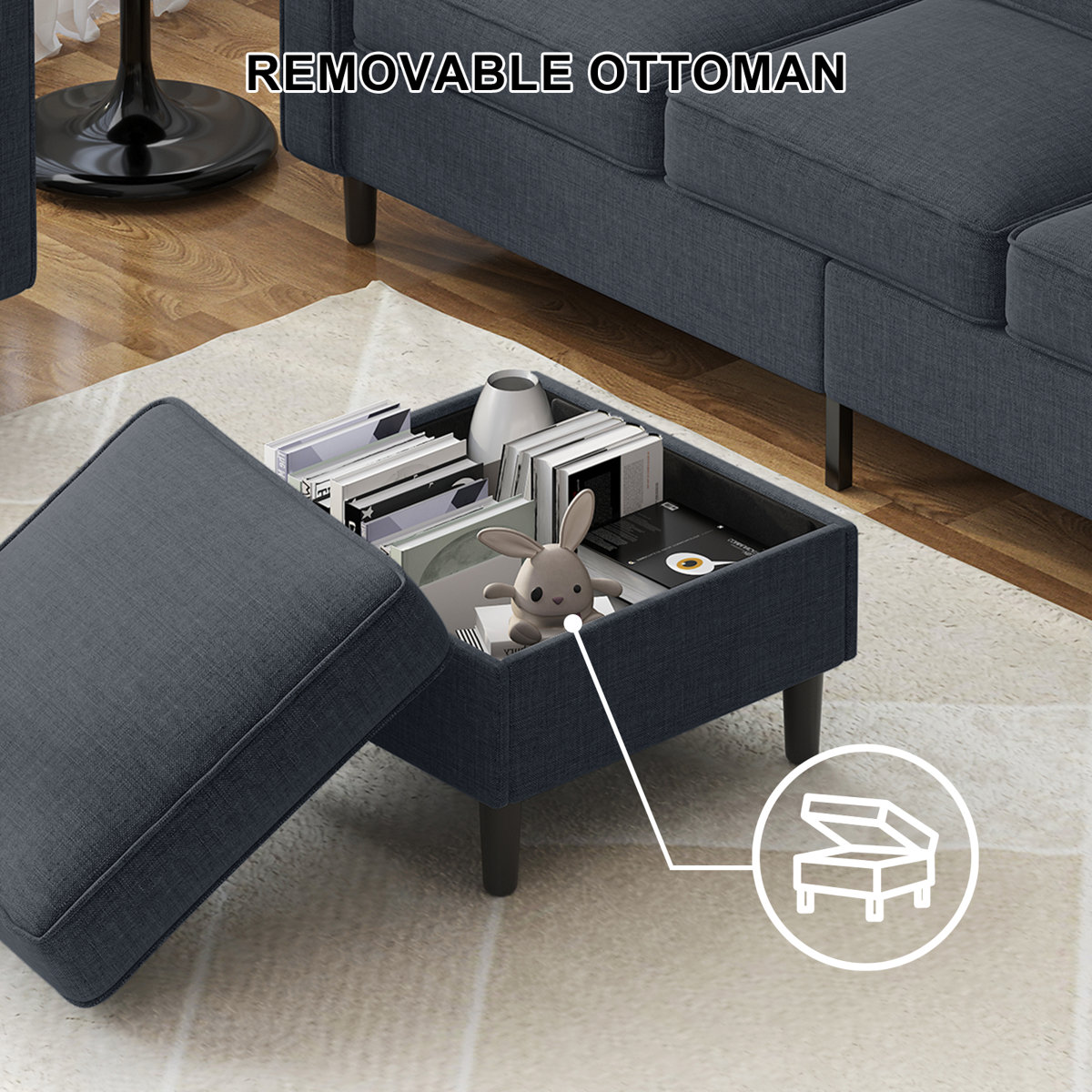 Ebern Designs Modern Sofa And Loveseat Set - Durable 3-Piece Living ...