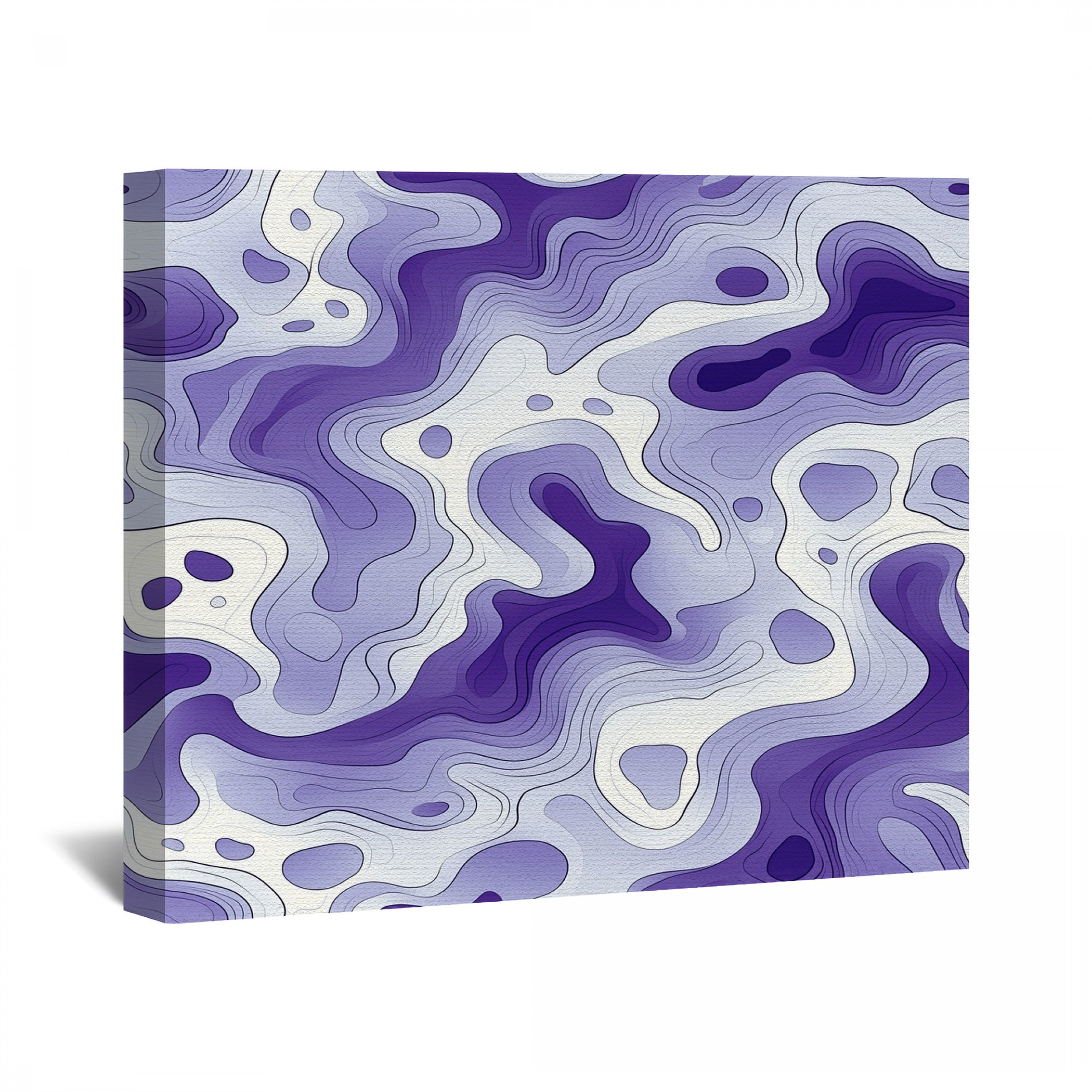 Ivy Bronx Topography Canvas Wrap - Abstract Wall Decor | Wayfair