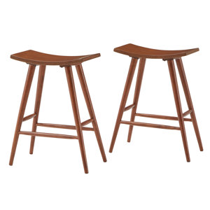 Wade Logan® Ashray Solid Wood 24.25'' Counter Stool & Reviews | Wayfair