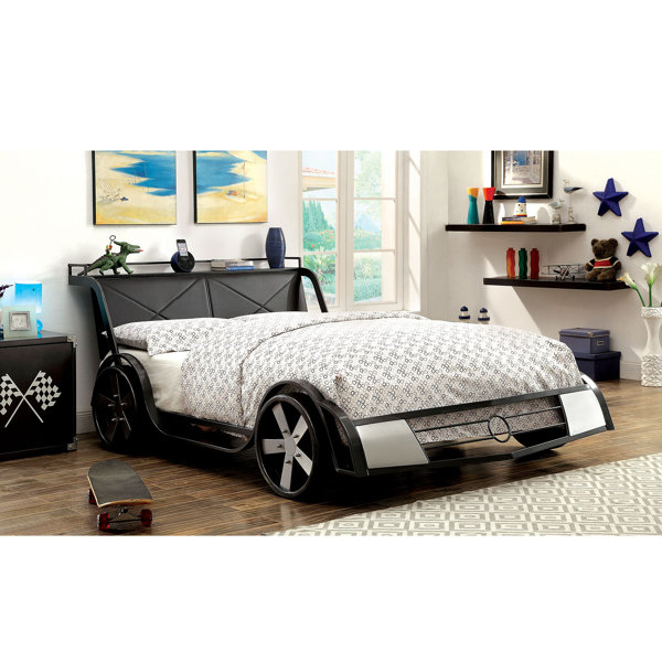 Zoomie Kids Theodora Upholstered Metal Storage Bed | Wayfair