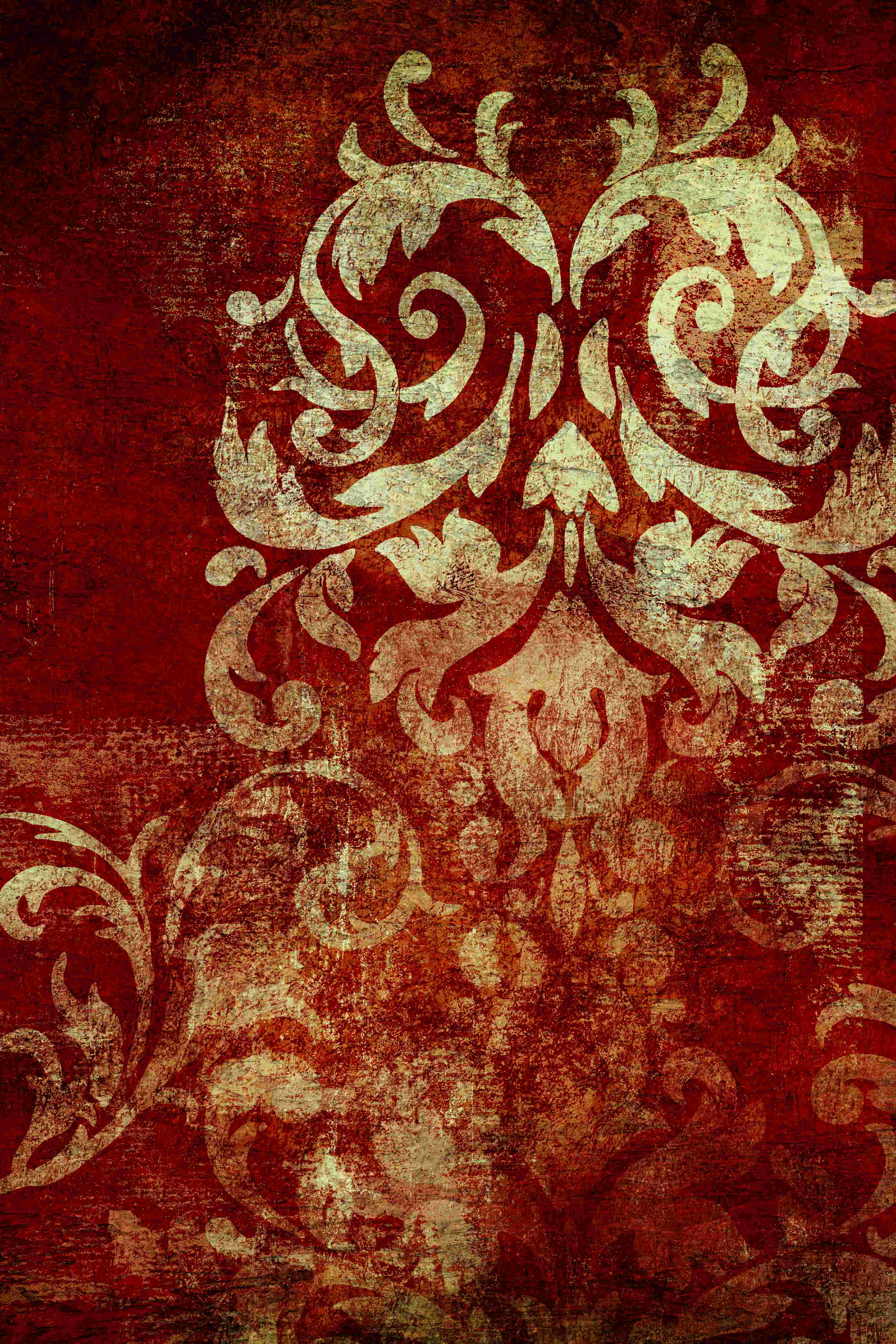 Fleur De Lis Living Red Tall Tradition - Wrapped Canvas Graphic Art ...