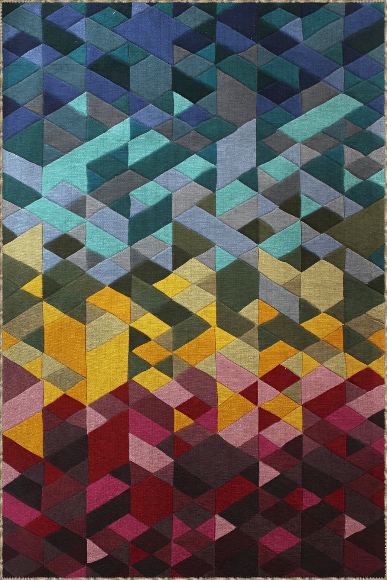 Bloomsbury Market Blue-Red Themed Multi-Colored Crystal Geometric Shape ...