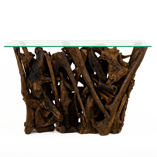 Bloomsbury Market Agapios 110cm Glass Top Console Table | Wayfair.co.uk