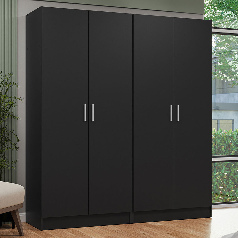 Latitude Run® 4 Doors Storage Cabinet with Ample Shelves Space 63"L ...