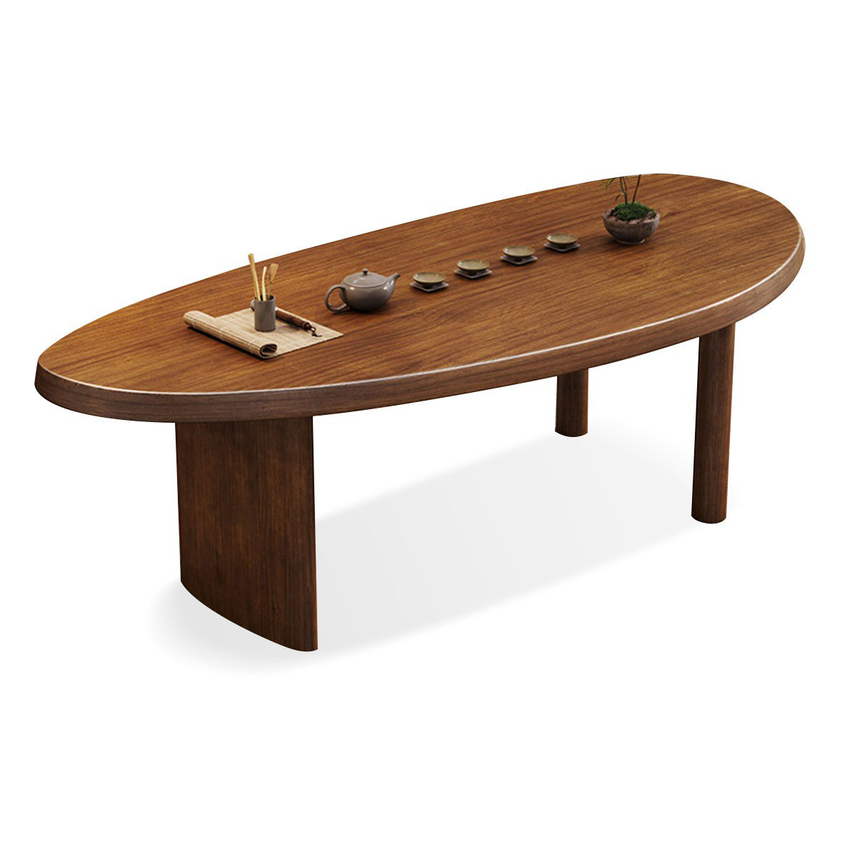 Corrigan Studio® Brown Arc Solid wood Dining Table | Wayfair
