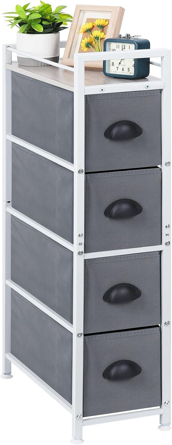 Ebern Designs Narrow Dresser - Drawer Slim Fabric Cabinet - Vertical ...