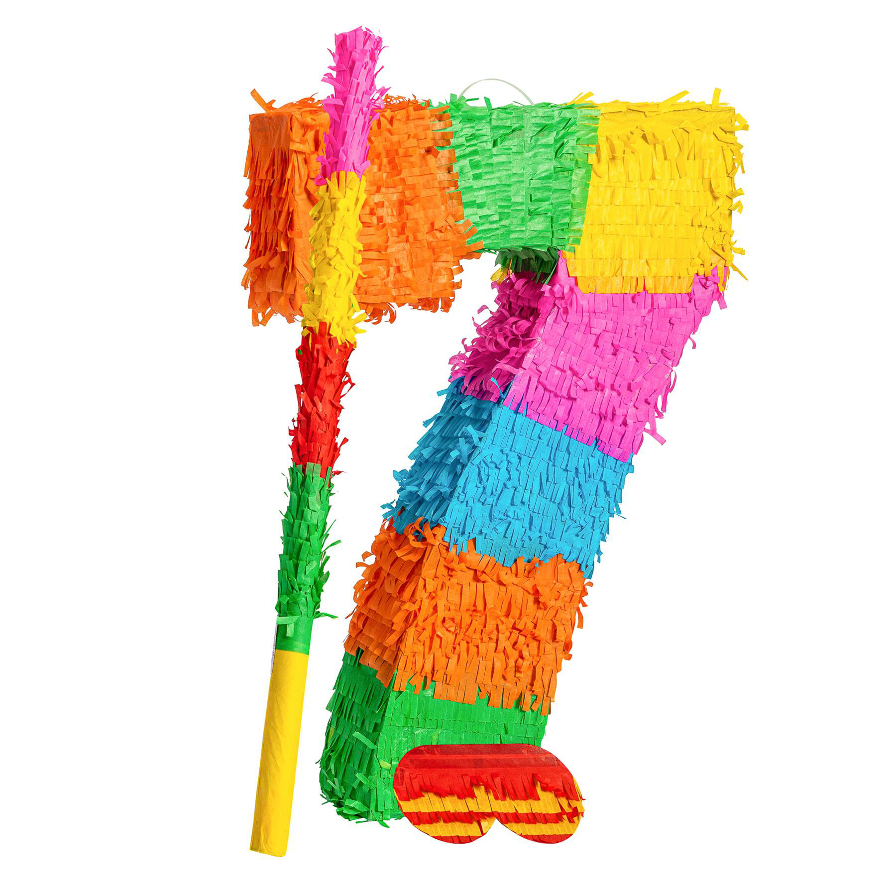 Fax Potato - Pinatas Number 7 Cardboard Pinata, Stick and Blindfold Set ...