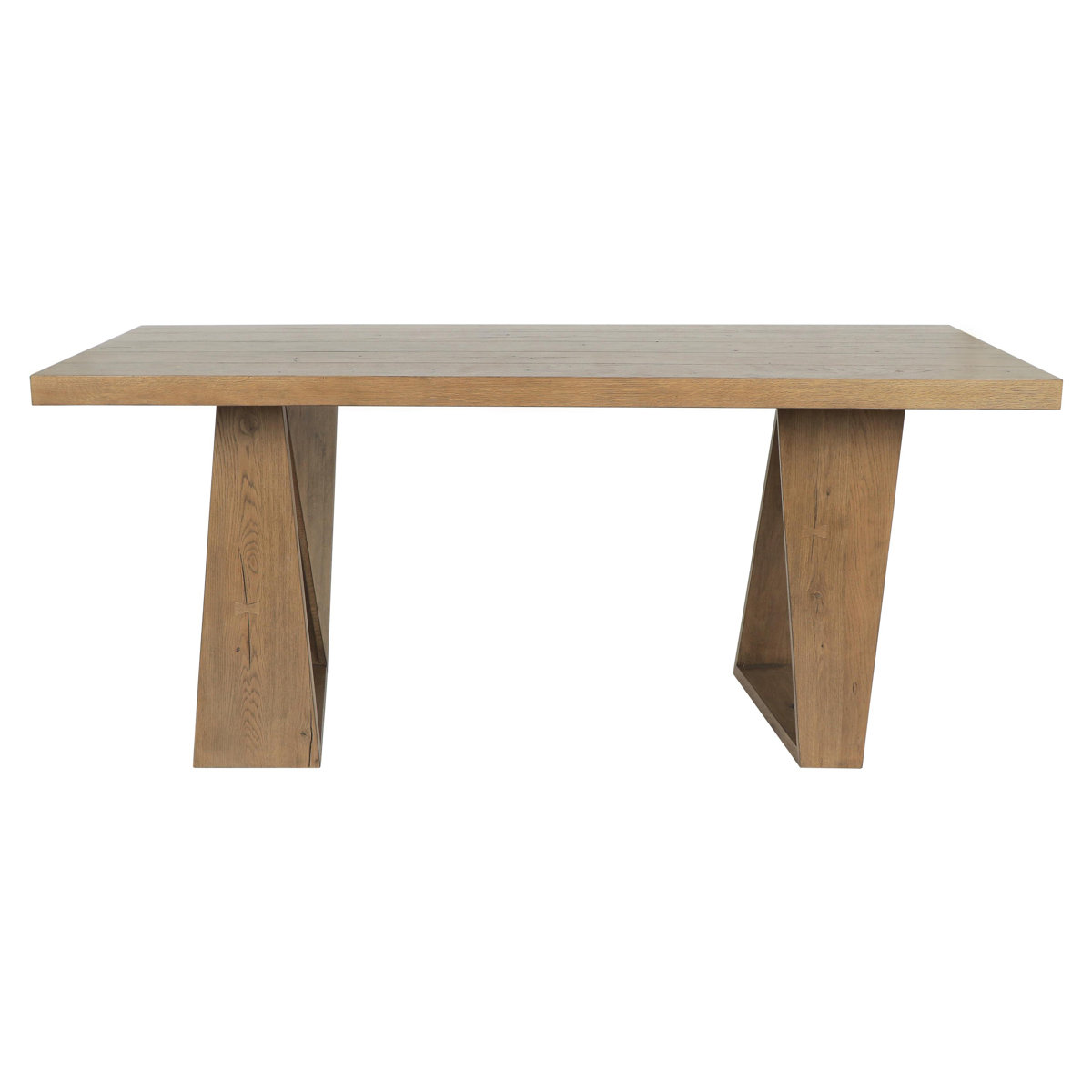 Classic Home Arleth 82" Reclaimed Oak Counter Height Gathering Table ...