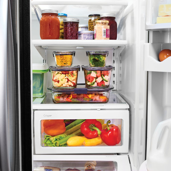 Rubbermaid Brilliance Glass Food Storage Containers, Set of 3 Food ...