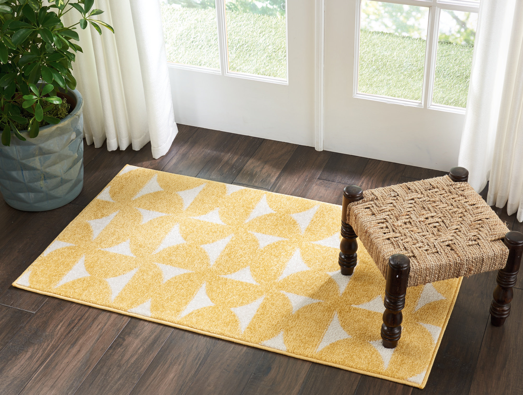 Wrought Studio Petrina Yellow Area Rug & Reviews | Wayfair