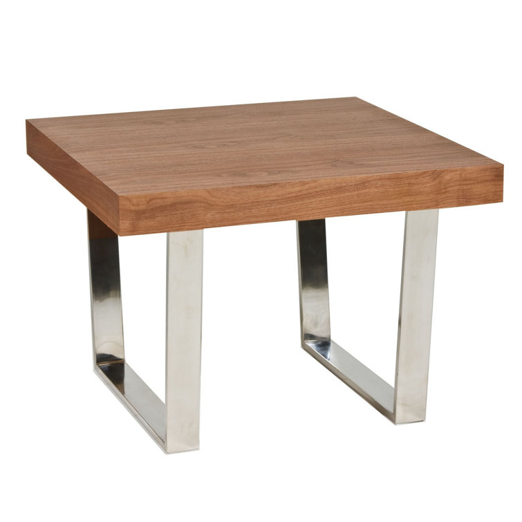 Benjara Solid Wood Top Sled End Table | Wayfair