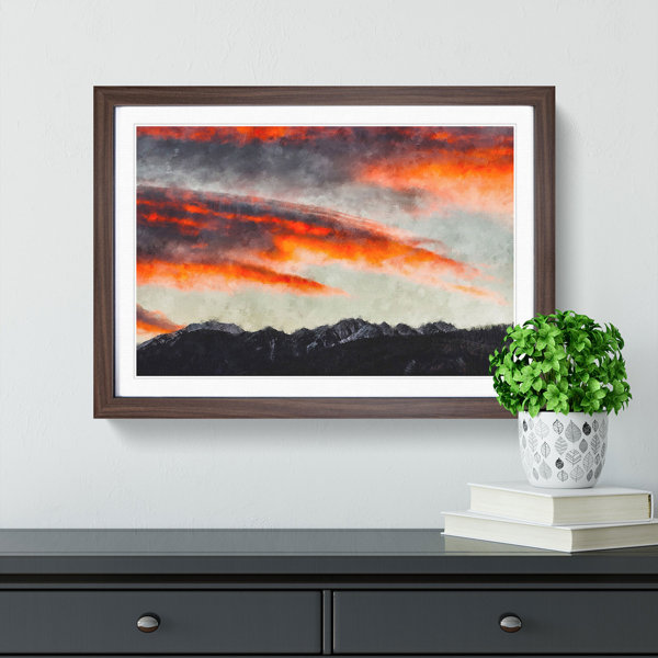 East Urban Home Covered with Clouds - Picture Frame Graphic Art Print ...