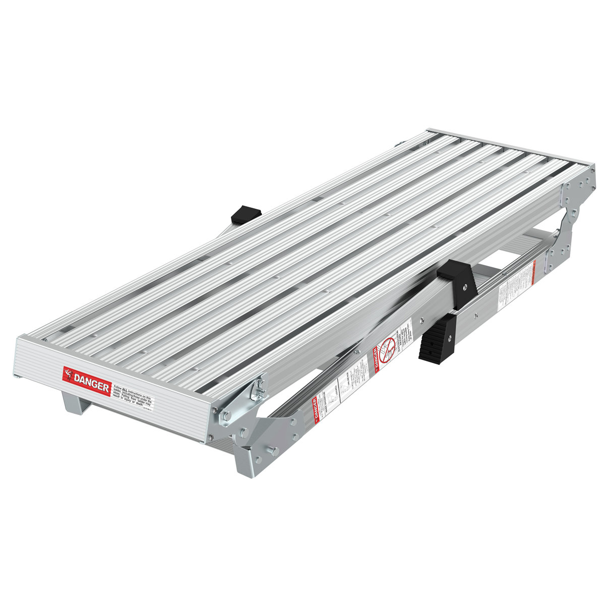 Arlmont & Co. Work Platform Aluminum Portable Bench Folding Ladder Ansi ...