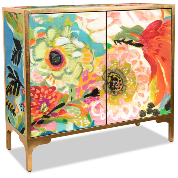 Rosdorf Park Coutee "Secret Garden Floral III" Console on Beveled ...