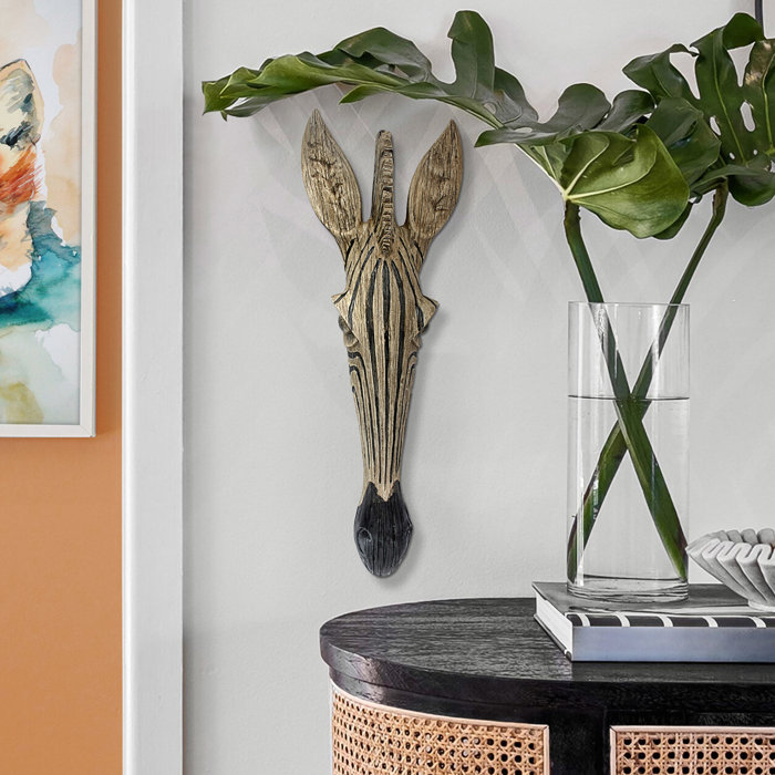 Design Toscano Animal Mask of the Savannah Zebra Wall Sculpture ...