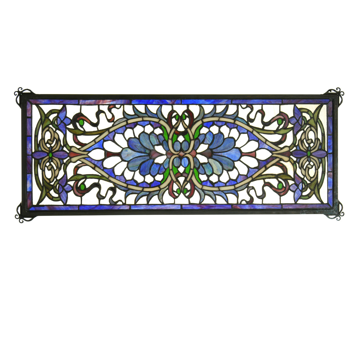 Meyda Lighting Victorian Antoinette Transom Stained Glass Window ...