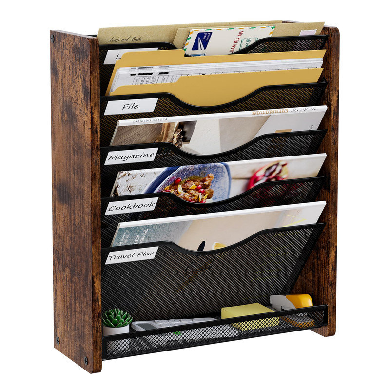 17 Stories 6 Tier Mesh Mail Organizer Wall Mounted | Wayfair