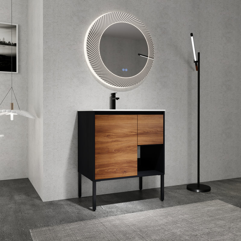 Ebern Designs Tyriese 29'' Single Bathroom Vanity with Plastic Top ...