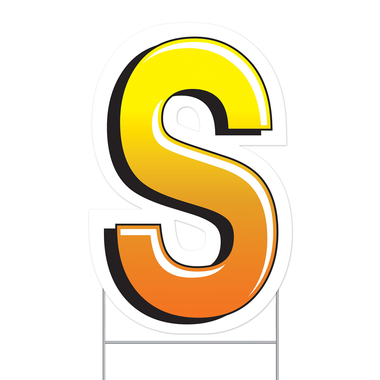 The Party Aisle™ Plastic "S" Yard Sign - 18" - Pack of 3 | Wayfair