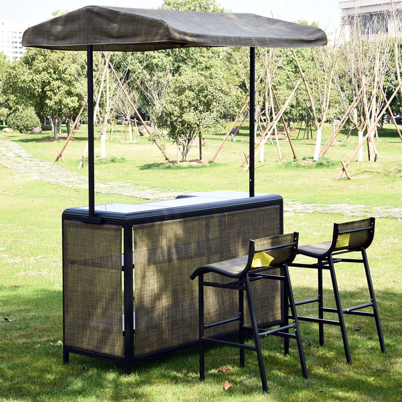 Bayou Breeze Keim 4 Piece Bar Set with Metal Outer Material & Reviews ...