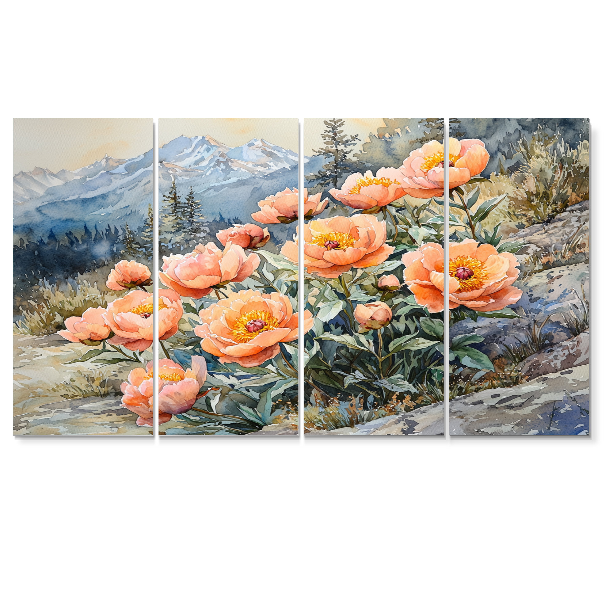Winston Porter Peonies In The Mountain Pass - Art - Ar For Living Room ...