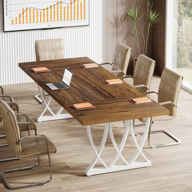 Winston Porter Tanaja 35.43'' W Rectangle Executive Desk | Wayfair