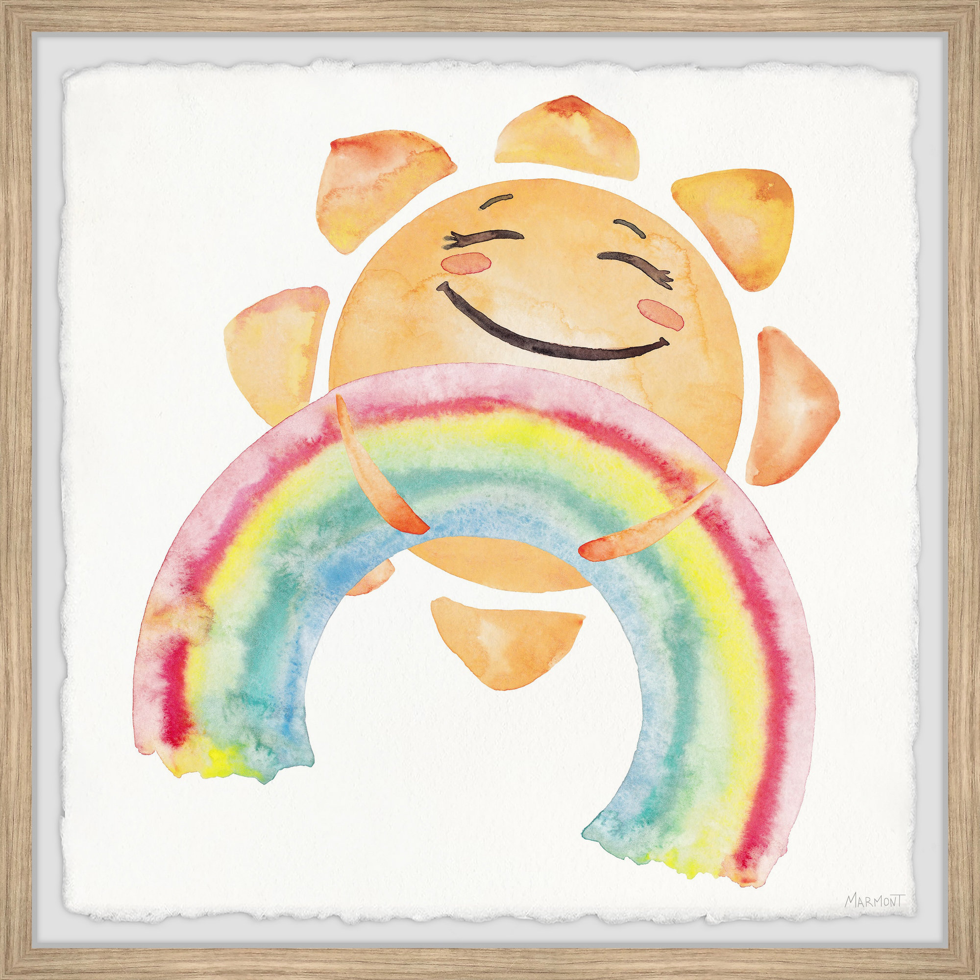 Isabelle & Max™ Gadd Sun and the Rainbow Framed Print | Wayfair