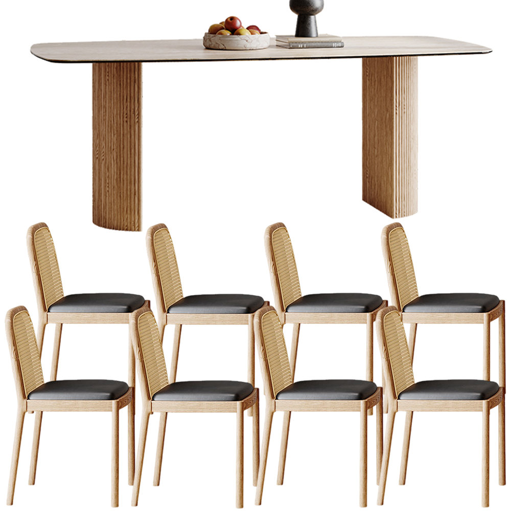 Pakloer French cream style simple dining table sets | Wayfair