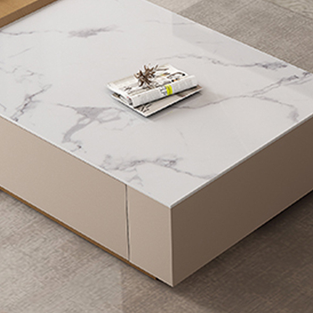 Orren Ellis Wooden cream style floor-standing coffee table | Wayfair