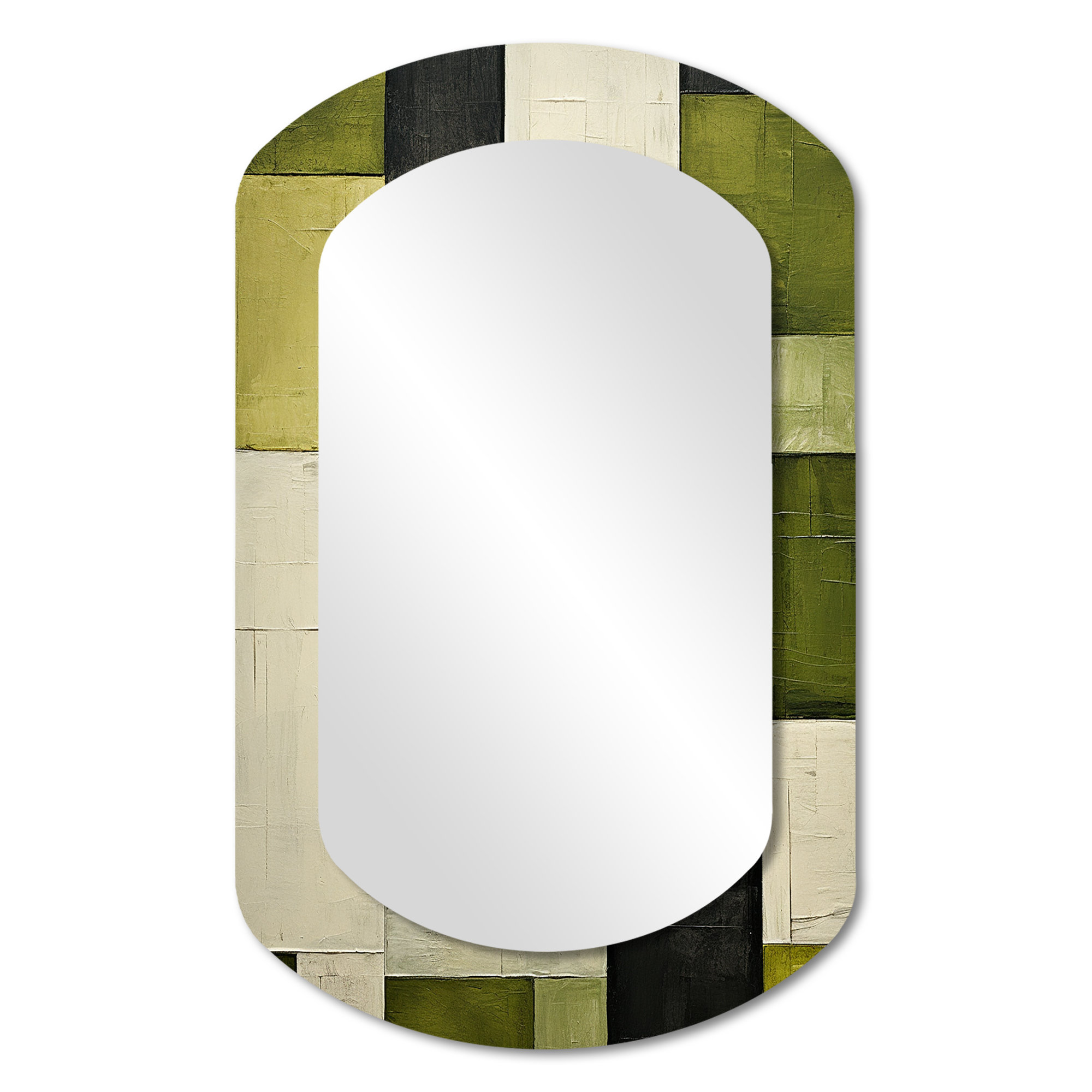 Ivy Bronx Vanida Green Eco Friendly Cubic collage III - Green Cylinder ...