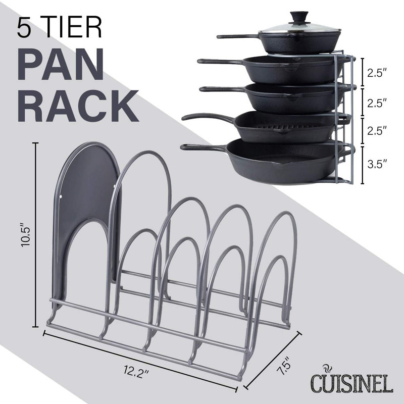 Prep & Savour Metal Oval Countertop / Cabinet Pot Rack | Wayfair