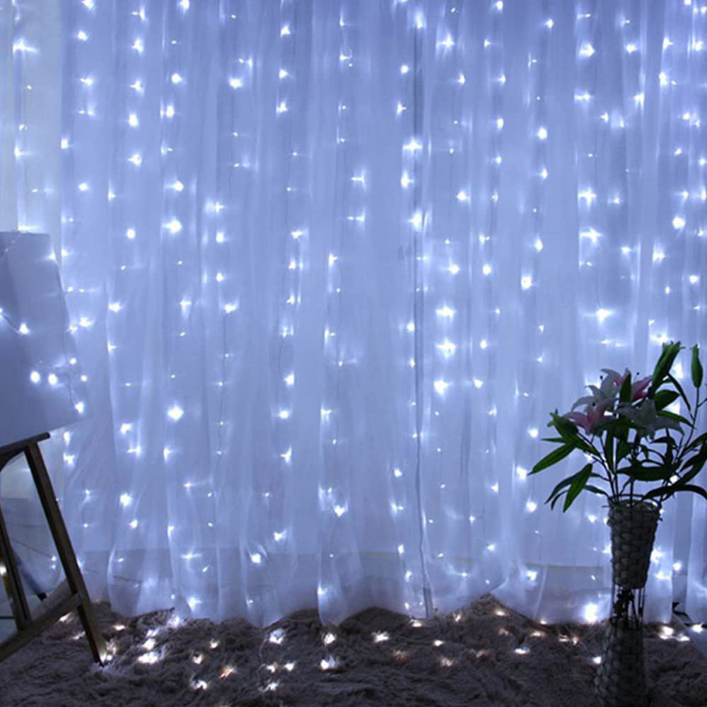 The Holiday Aisle® Filippa 9.7' LED 300 - Bulb Curtain String Light ...