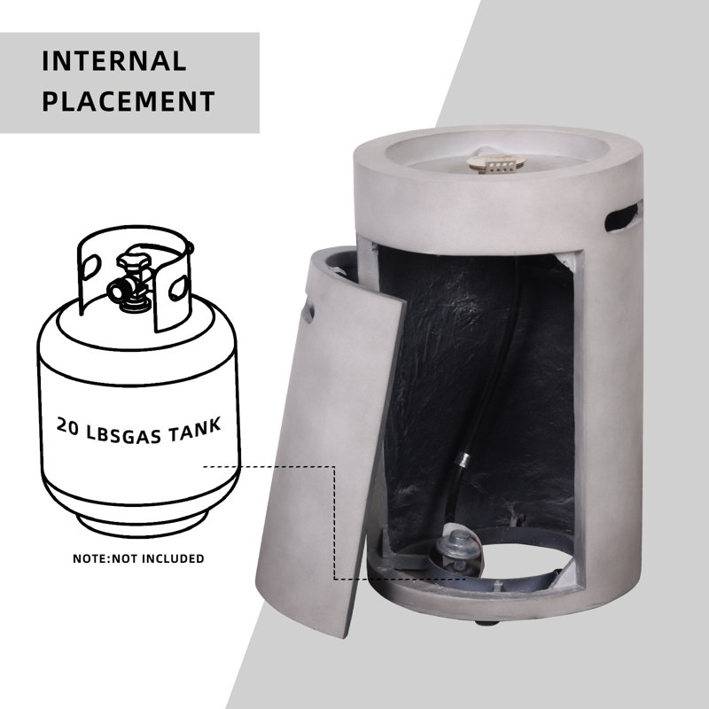 Ivy Bronx Gannes 25 H Outdoor Gas Fire Column & Reviews | Wayfair