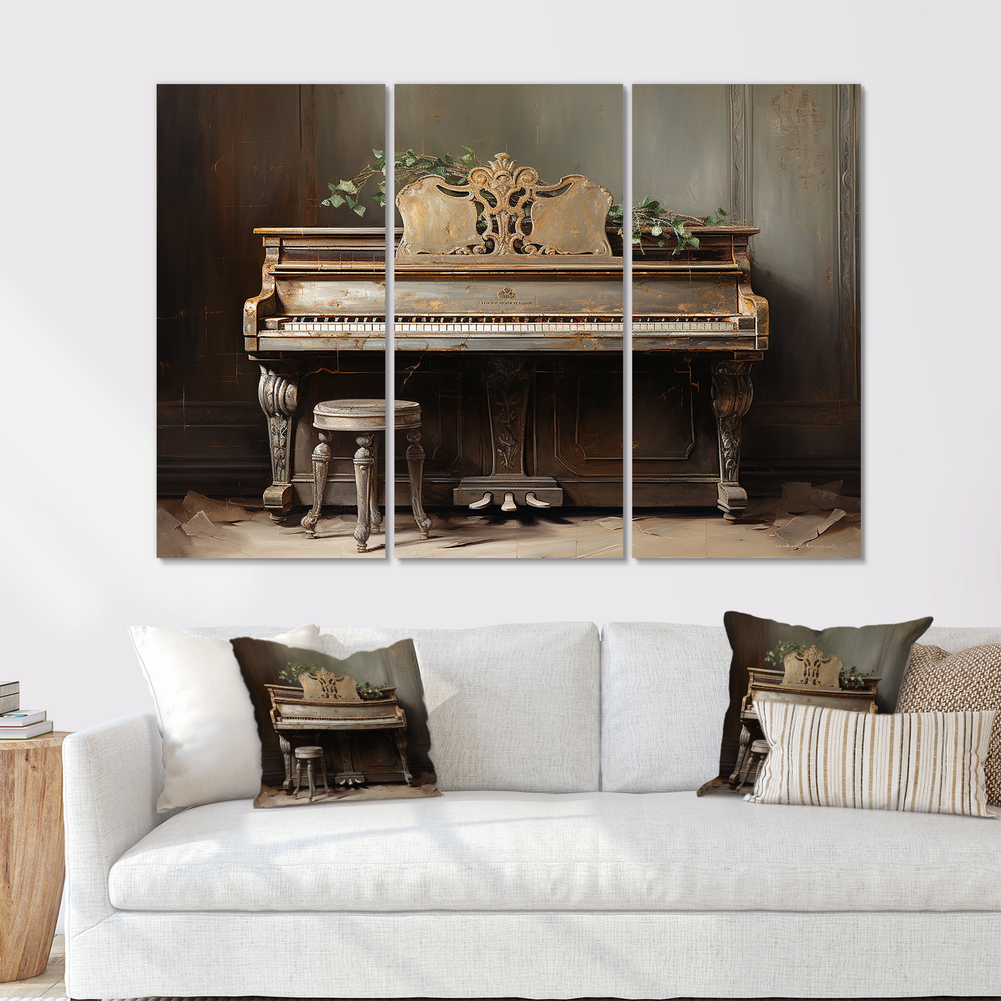 Lark Manor™ Vintage Piano Pianos Past I - Piano Wall Art Living Room ...
