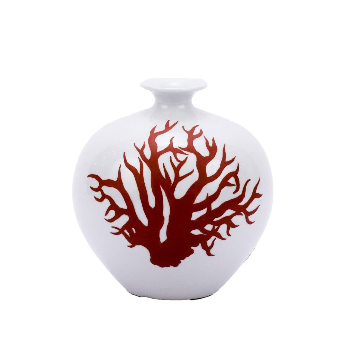 Legend of Asia Red/White 10.25" Indoor / Outdoor Porcelain Table Vase ...