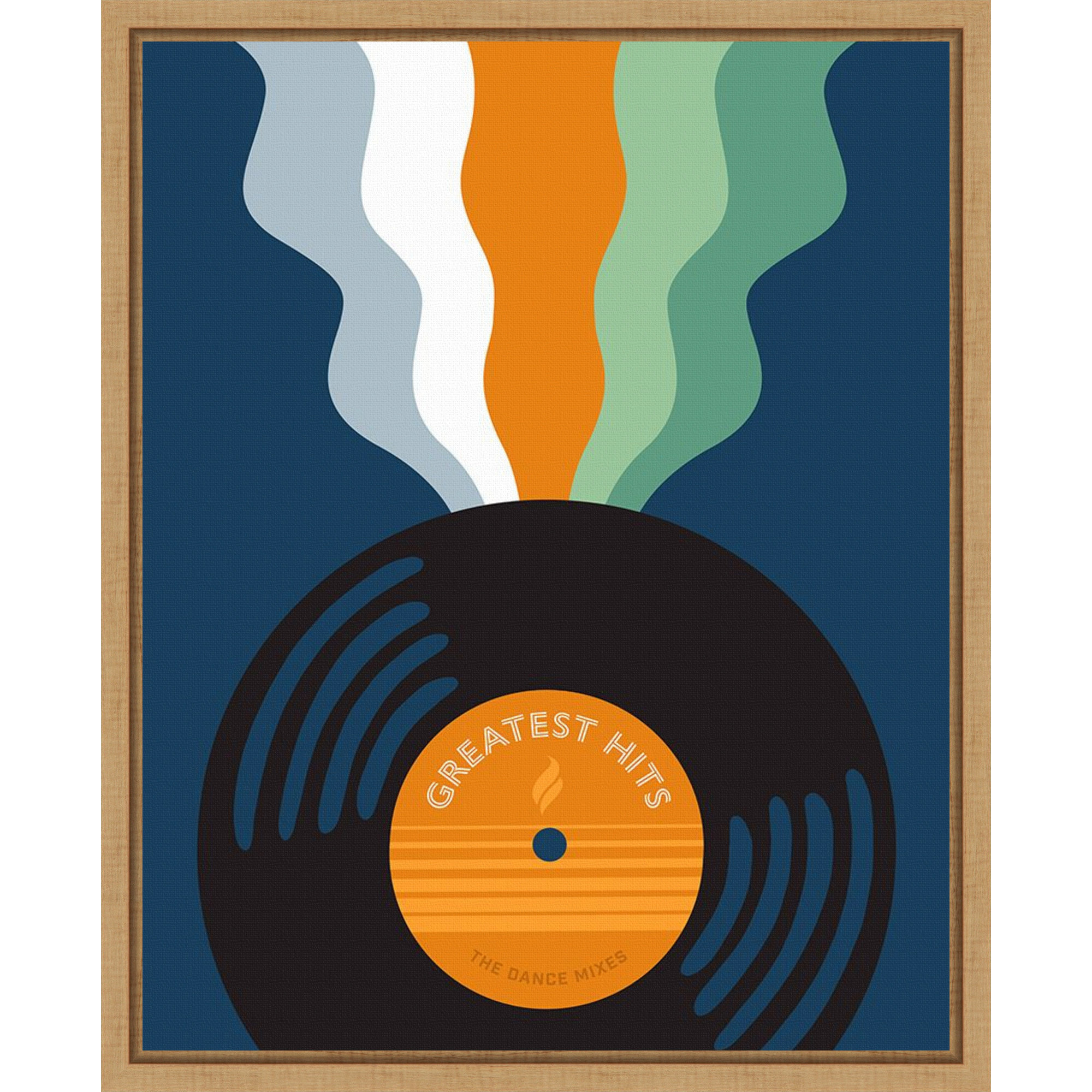 Loon Peak® Retro Mixtape And Vinyl III by Laura Marr Framed Canvas Wall ...