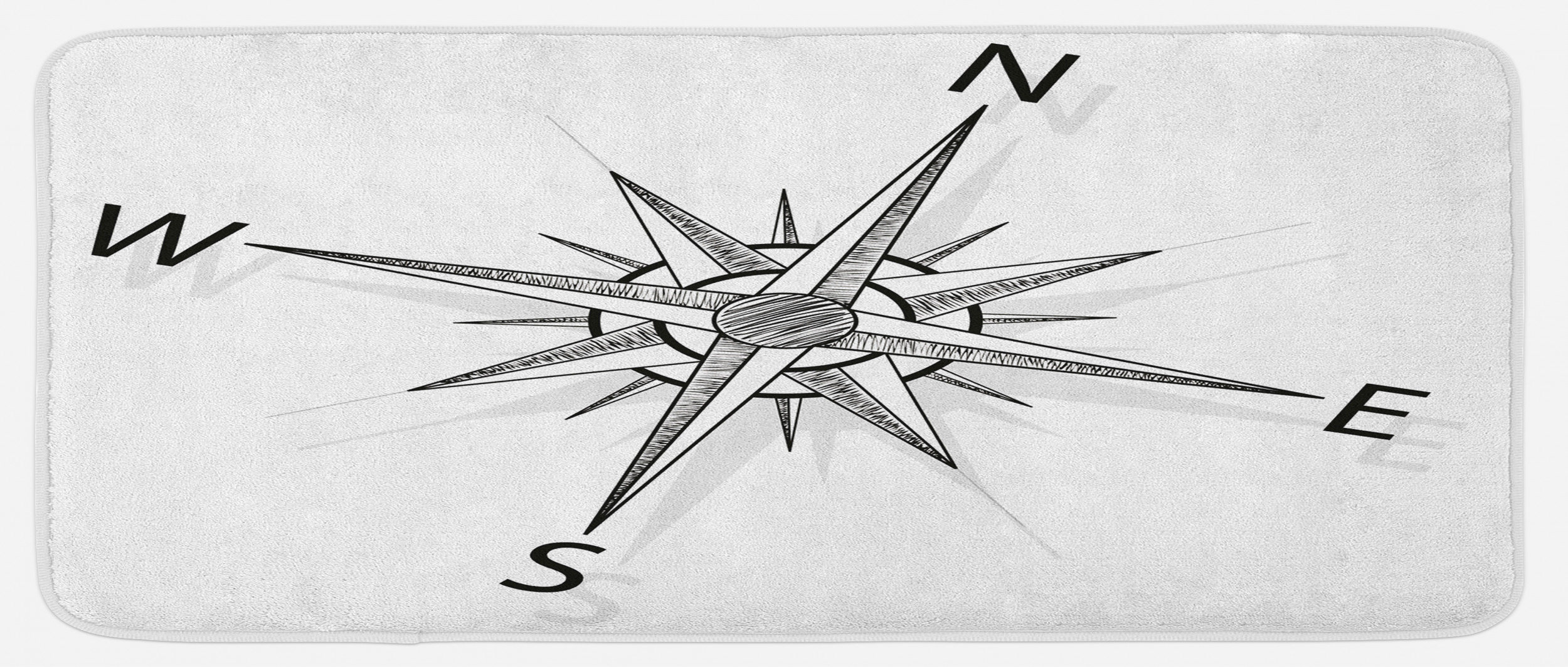 East Urban Home Black And White Compass For Finding Your Way On The Sea ...